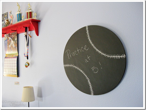 How to Make a Baseball Chalkboard - Domestically Designed